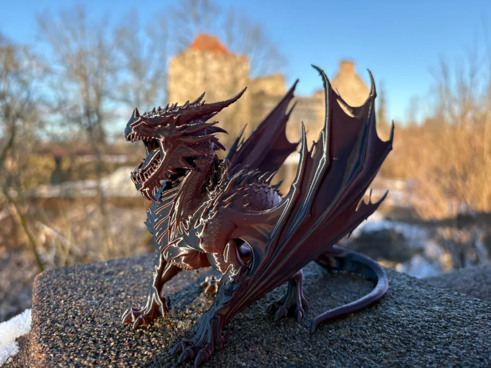 Ancient DRAGON - Free 3D Print Model - MakerWorld