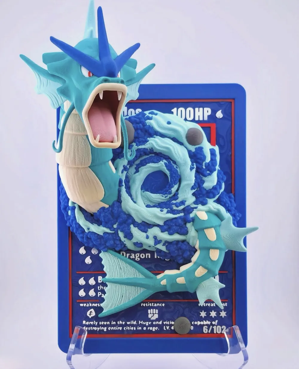 Gyarados 3D Printable Pokémon Card; Pokemon TCG - Free 3D Print Model ...