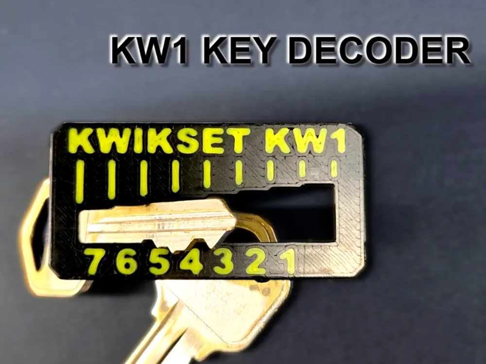 Kwikset KW1 Keycode Decoder Card by Westnq MakerWorld: Download Free 3D Models