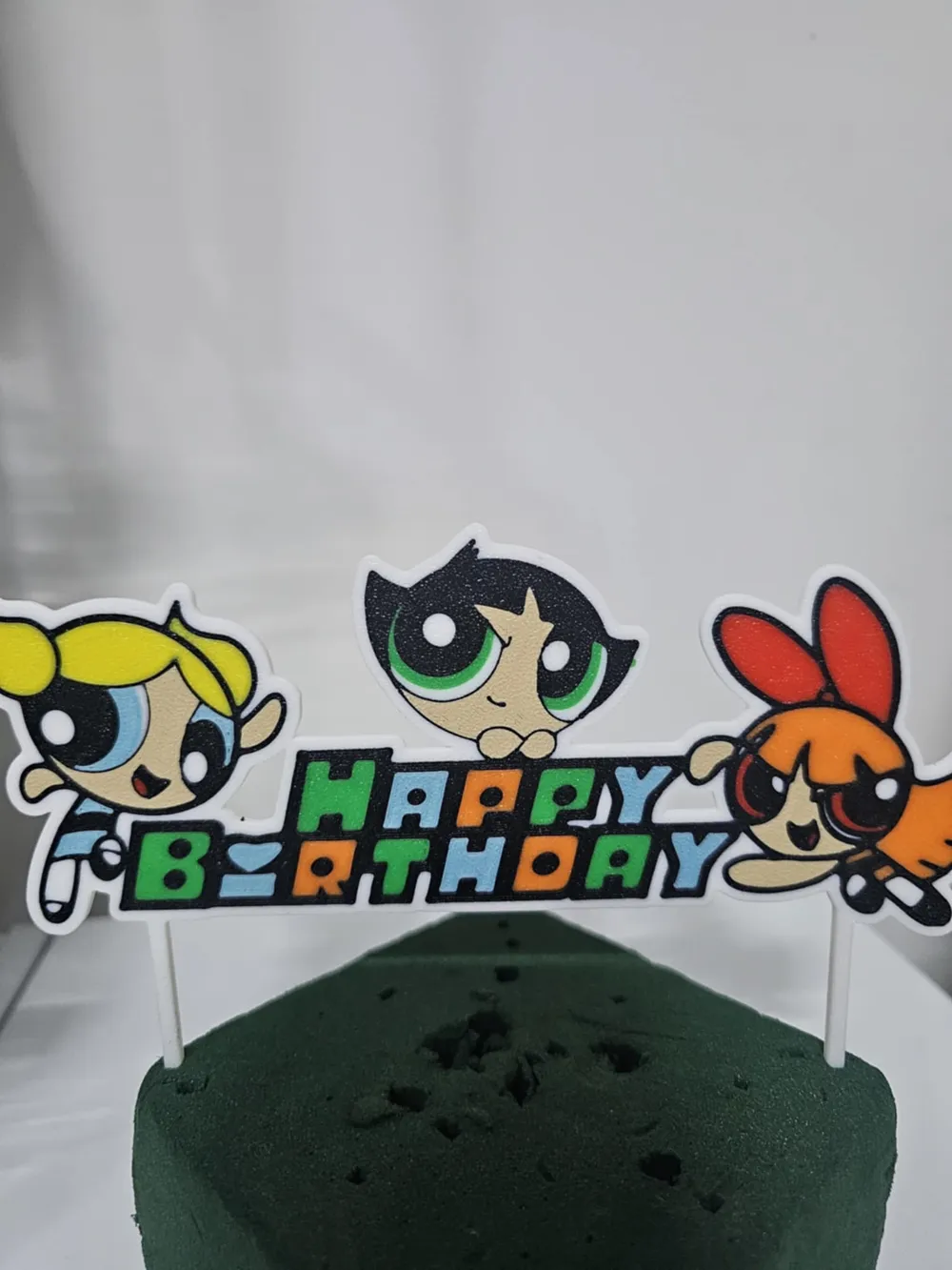 Powerpuff girls happy birthday cake topper by J.Trognot MakerWorld ...
