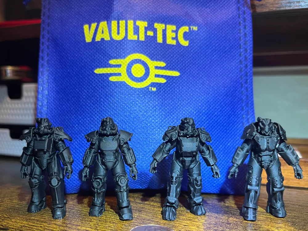 Fallout T45-d, T51-b, T60-c, X01 Power Armor Mini – Kostenloses 3D-Druckmodell – MakerWorld