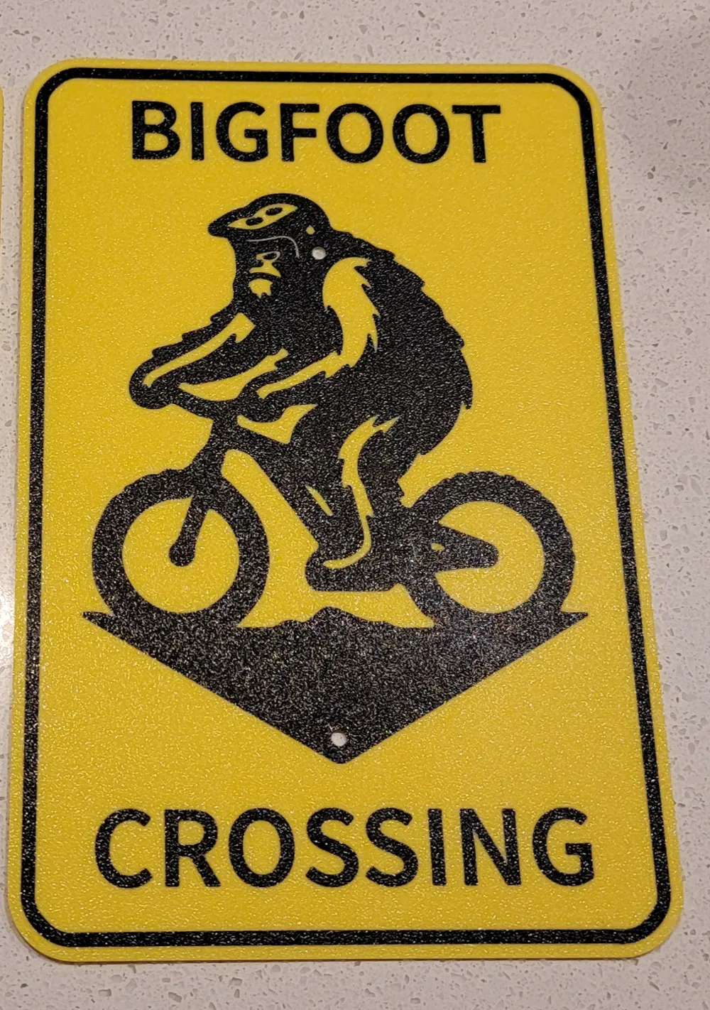 Bigfoot Crossing Sign Remix w/ Holes Remixed by Printed Solutions ...