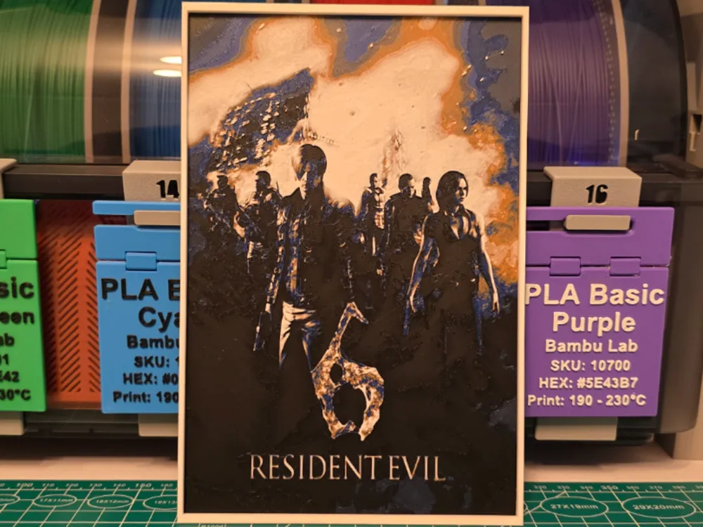 Resident Evil 6 Poster - Hueforge Art by Lumpy3D - MakerWorld