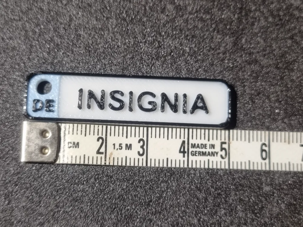 Small customizable license plate keychain no AMS Remixed by Mr_Andre - MakerWorld