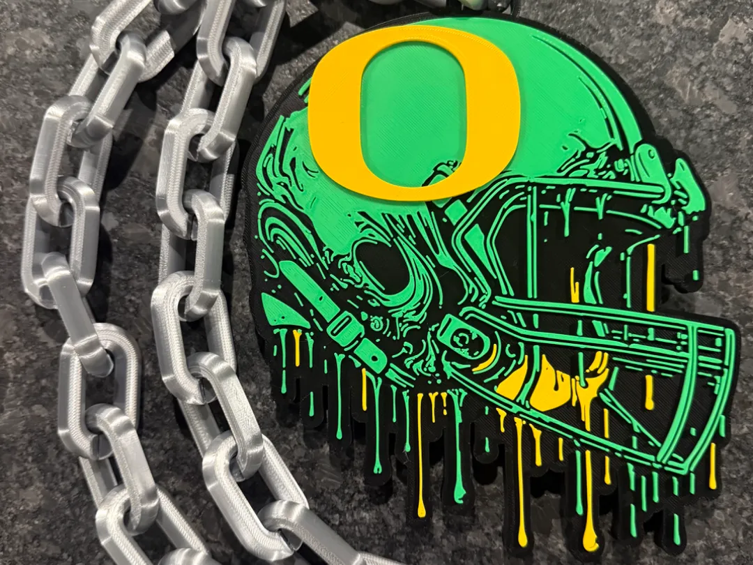Oregon Ducks Helmet Drip Hype Chain - Free 3D Print Model - MakerWorld