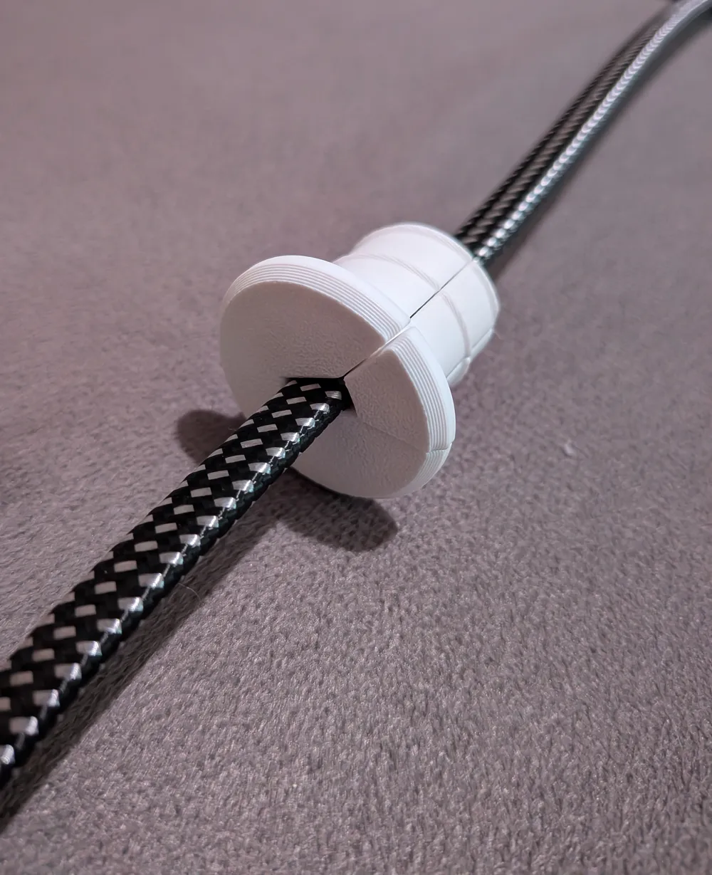 Flat RJ45 cable wall / ceiling grommet - Free 3D Print Model - MakerWorld