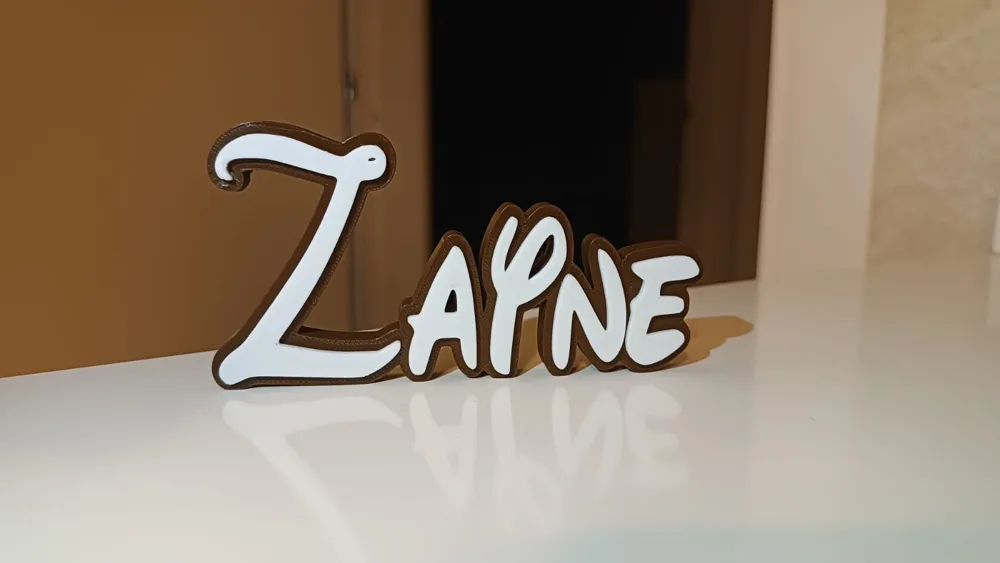 Disney Name Sign Zayne Kid Room Wall Decor Tag by Fabbiotto MakerWorld ...