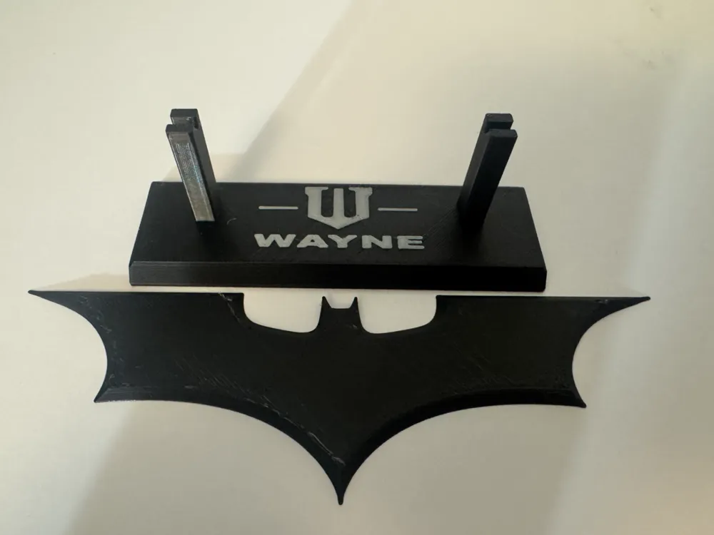 Batman The Dark Knight Batarang And Display Stand - Free 3D Print Model ...