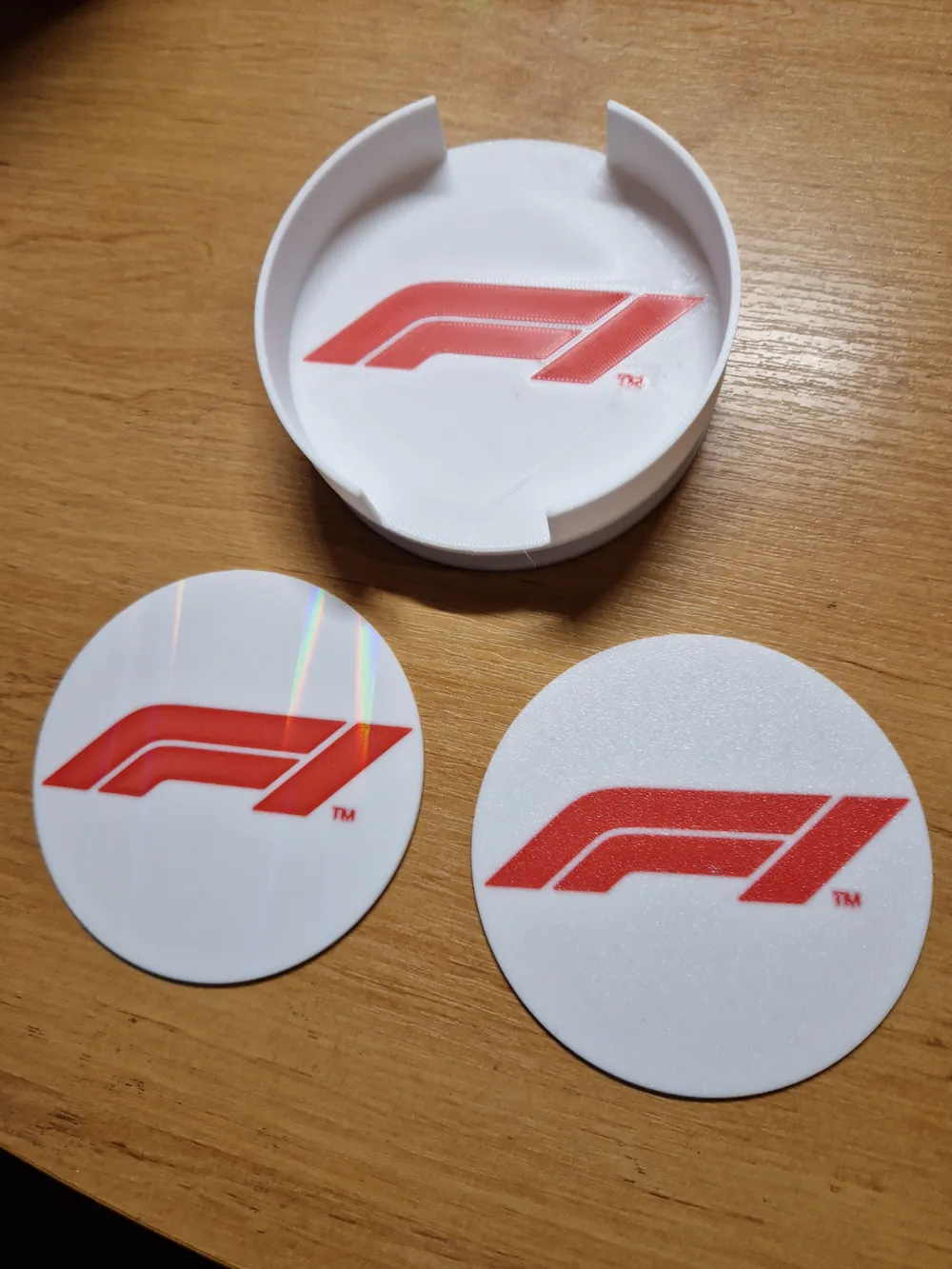 Coaster Formula F1 with holder - Logo FIA by Jendapce - MakerWorld