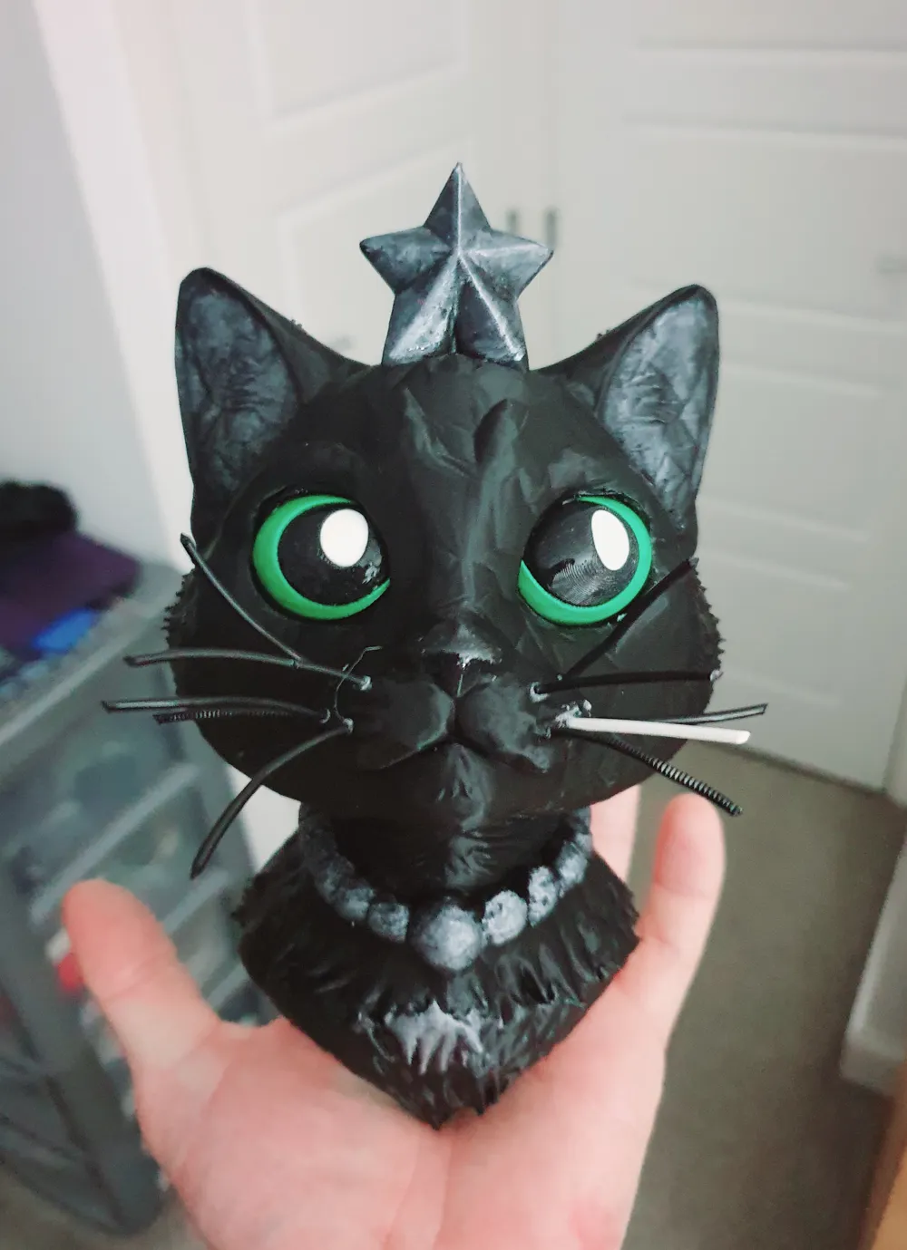 Cute Cat Star Christmas Tree Topper - Free 3D Print Model - MakerWorld