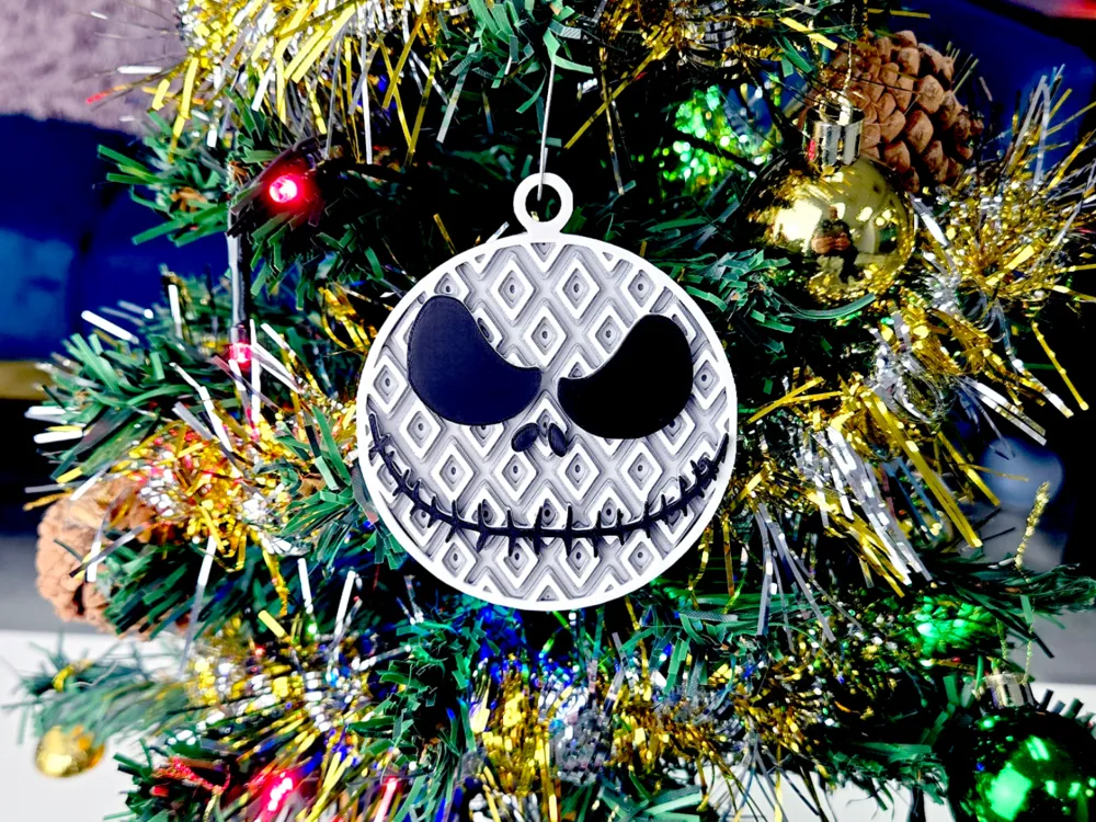 Jack Skellington Mosaic Holiday Ornament by w3r3wolv3s - MakerWorld
