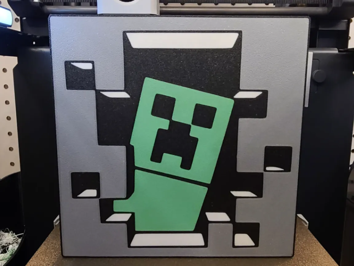 Minecraft Creeper Lightbox - Free 3D Print Model - MakerWorld