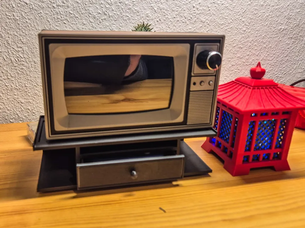 Mini TV Stand with drawer by R.Sappia MakerWorld: Download Free 3D Models