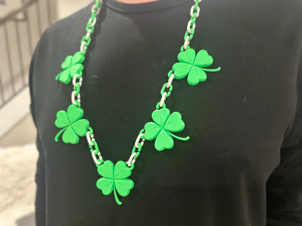 St Patrick's Day Shamrock Chain Necklace / Garland by IP_YAY MakerWorld ...