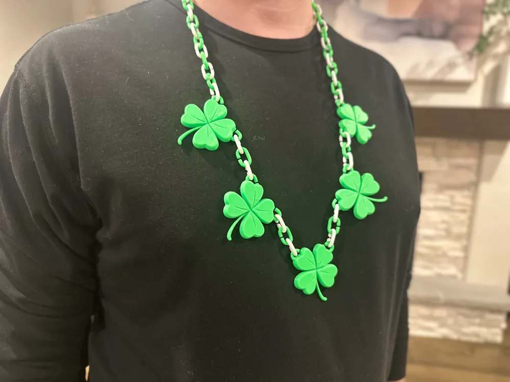 St Patrick's Day Shamrock Chain Necklace / Garland by IP_YAY MakerWorld ...