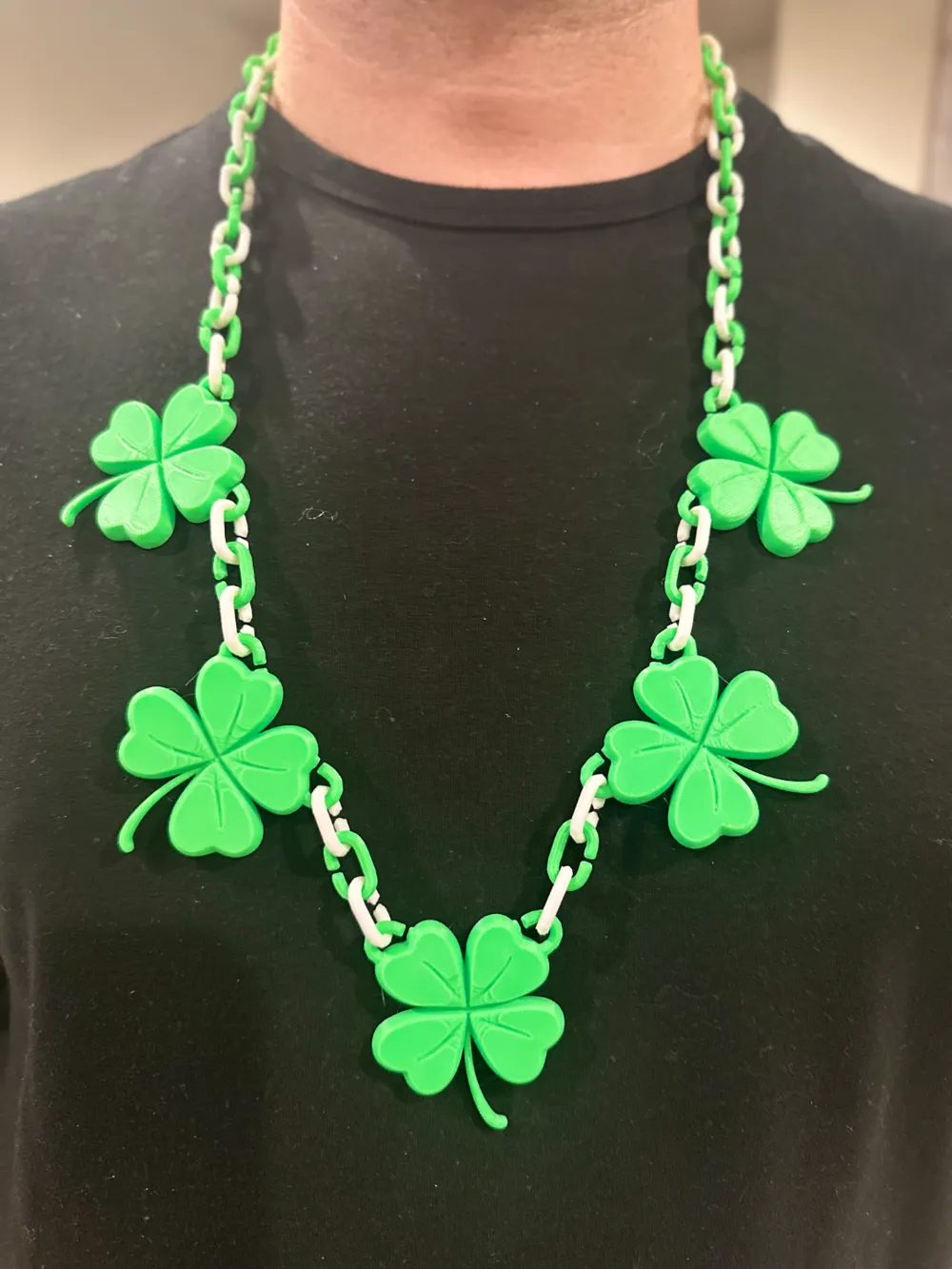 St Patrick's Day Shamrock Chain Necklace / Garland by IP_YAY MakerWorld ...