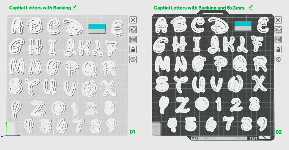 Disney Type Font Individual Letters Numbers Magnet - Free 3D Print ...