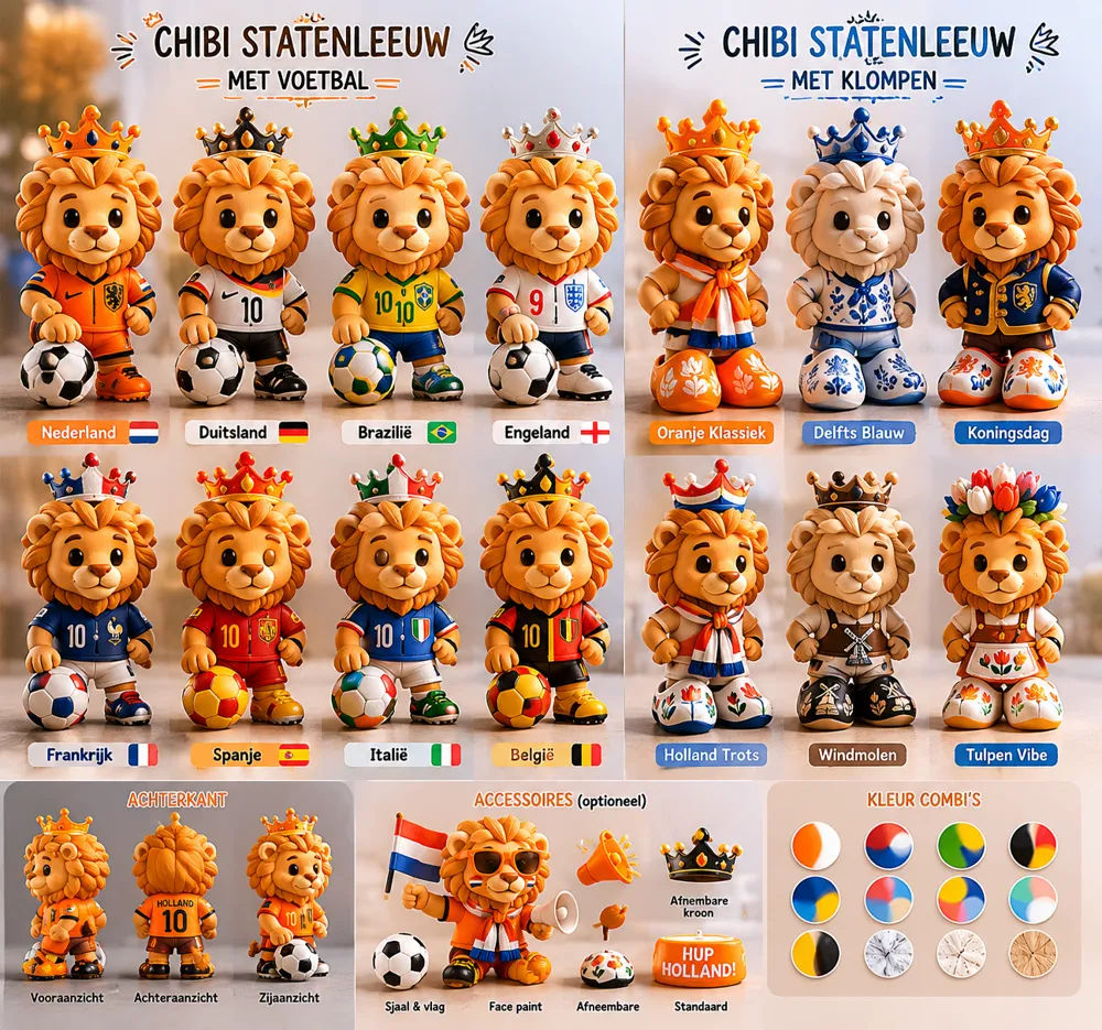 Royal Dutch Chibi Lion - Free 3D Print Model - MakerWorld