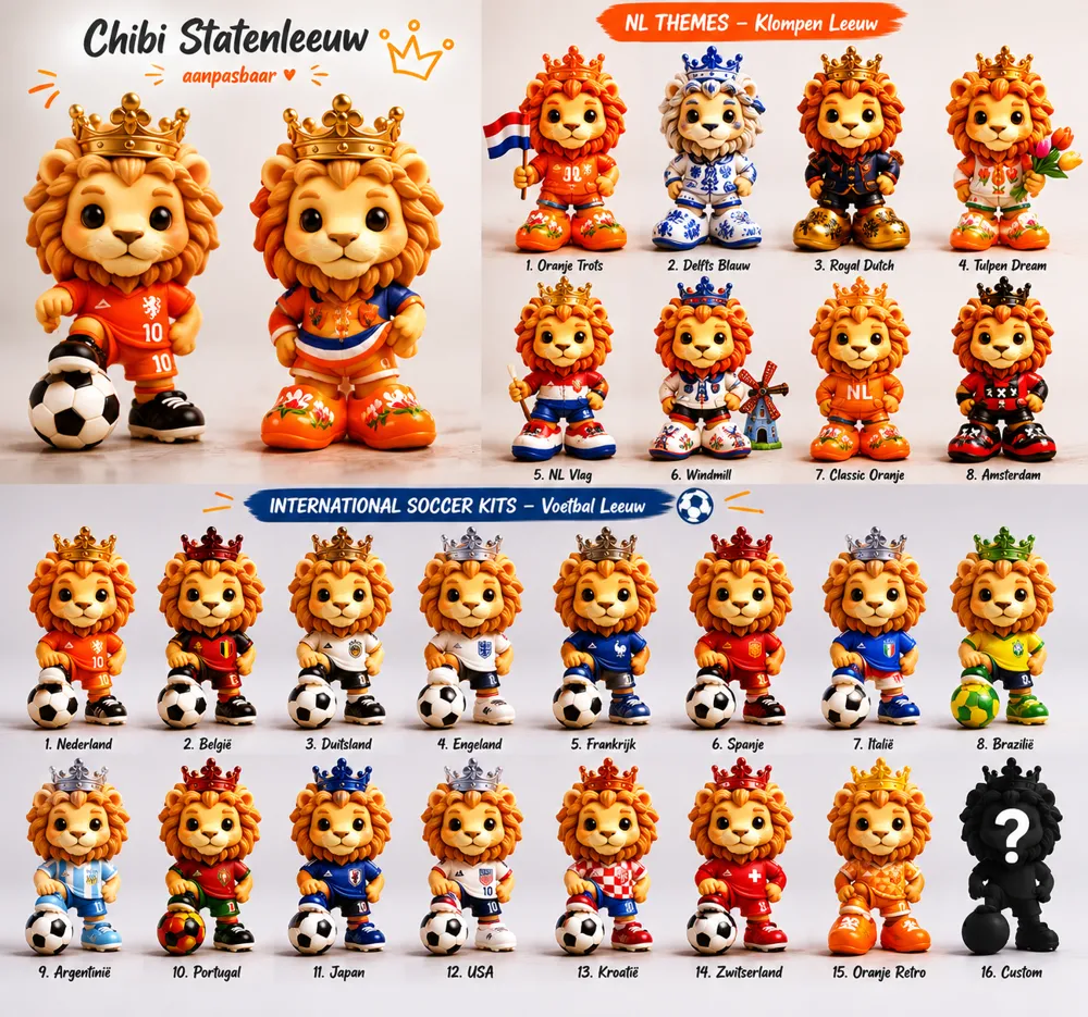 Royal Dutch Chibi Lion - Free 3D Print Model - MakerWorld