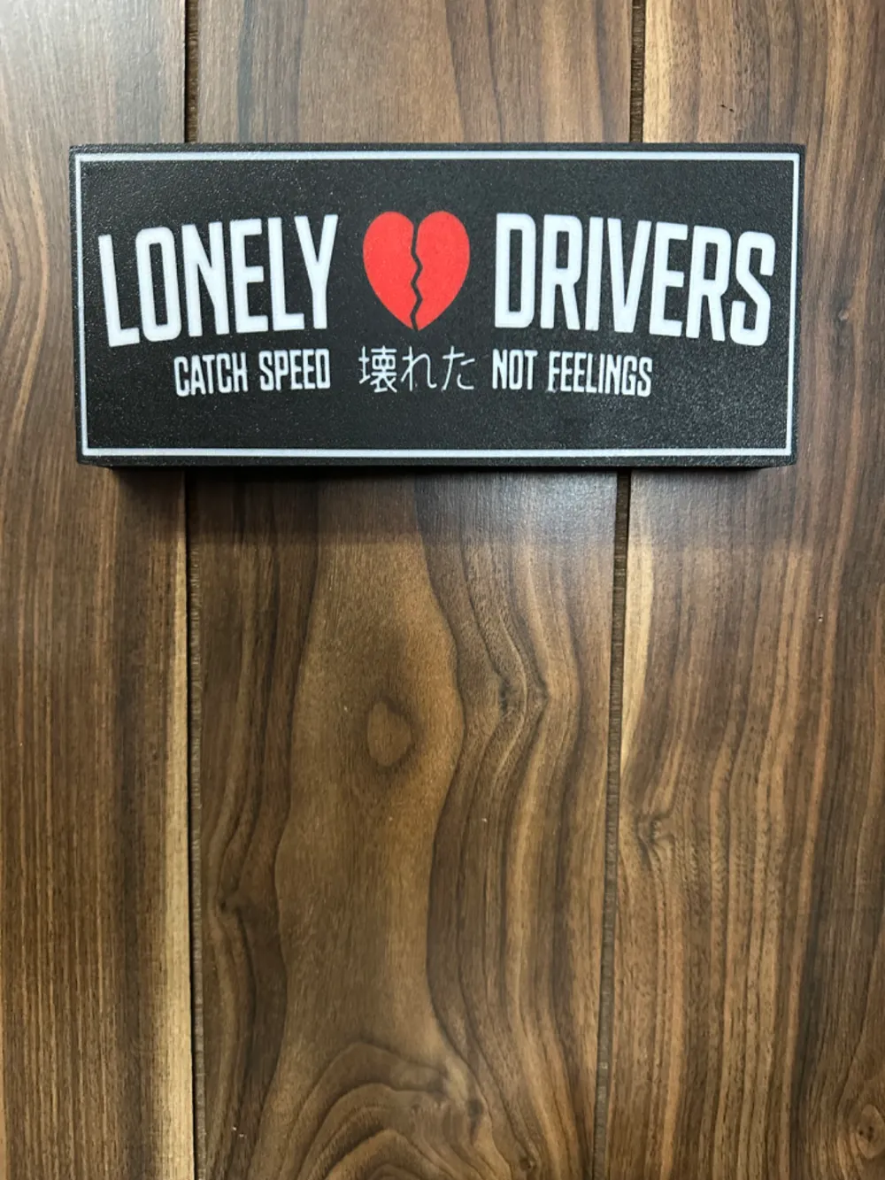 lonely drivers club slap sticker lightbox/wall art by tropicgtiturbo ...
