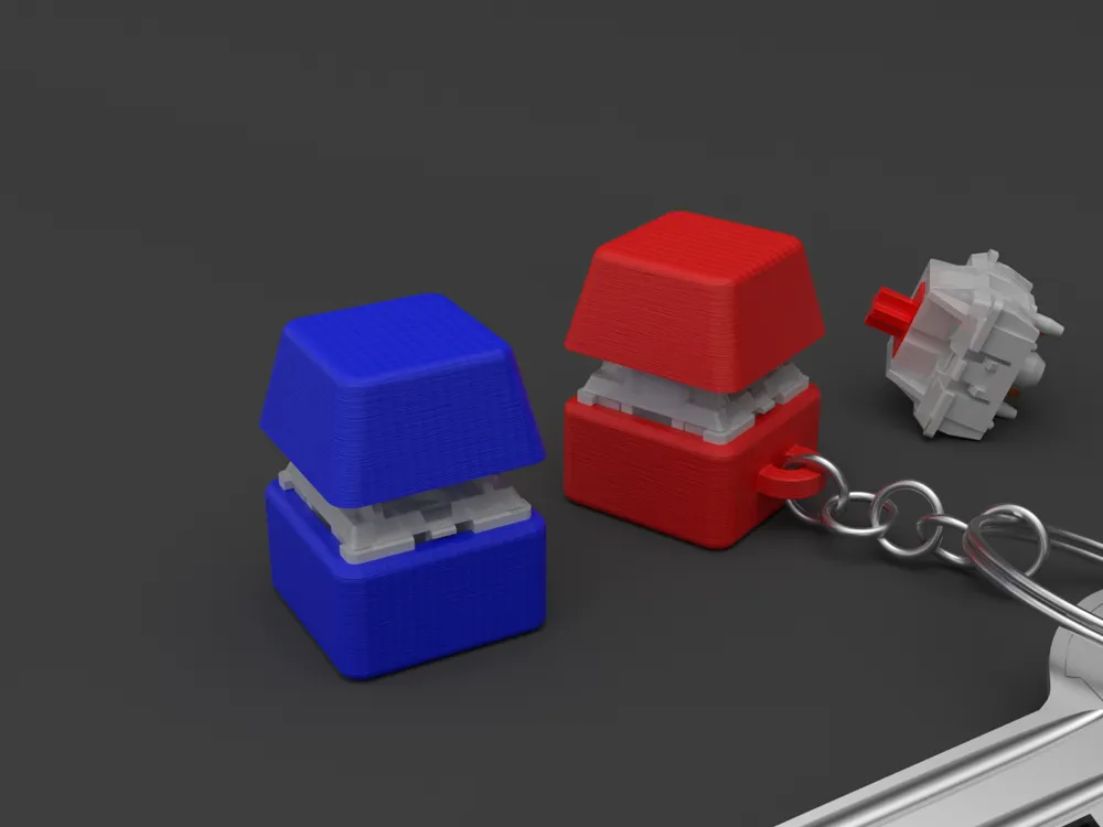 Keyboard Key Fidget Toy: Outemu Switch Keychain by ZioFester - MakerWorld