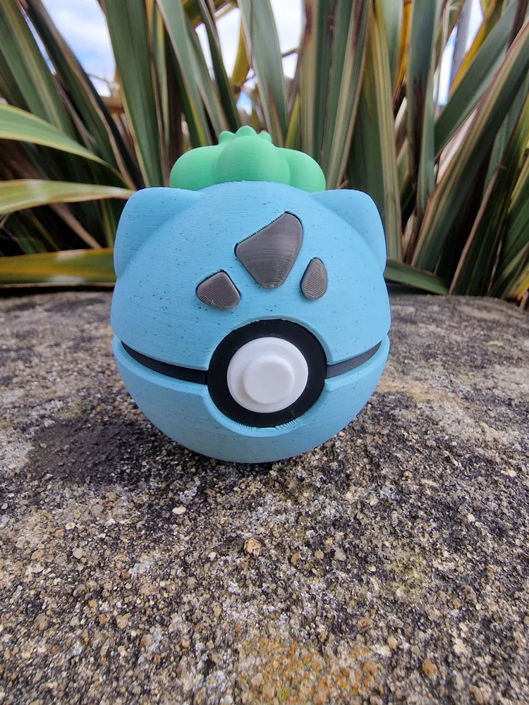 Bulbasaur Pokeball (Alt Bulb Added) by Poke Prints MakerWorld: Download Free 3D Models