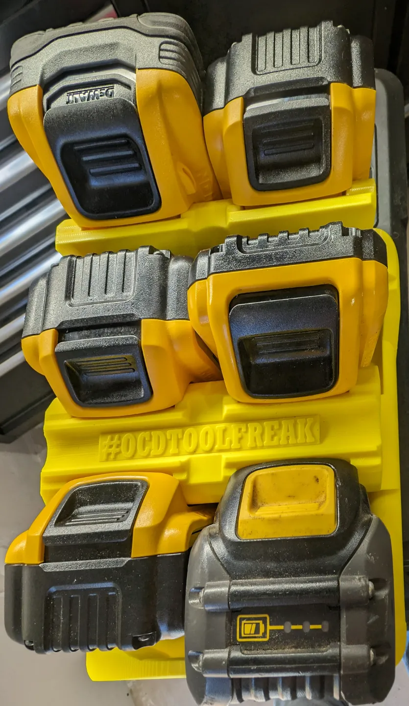 DeWalt 6x Battery Storage- Packout ready by OCDTOOLFREAK MakerWorld ...