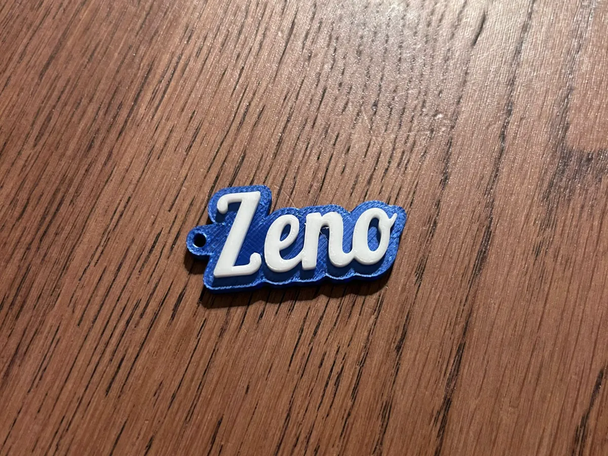 Zeno name keychain - Free 3D Print Model - MakerWorld