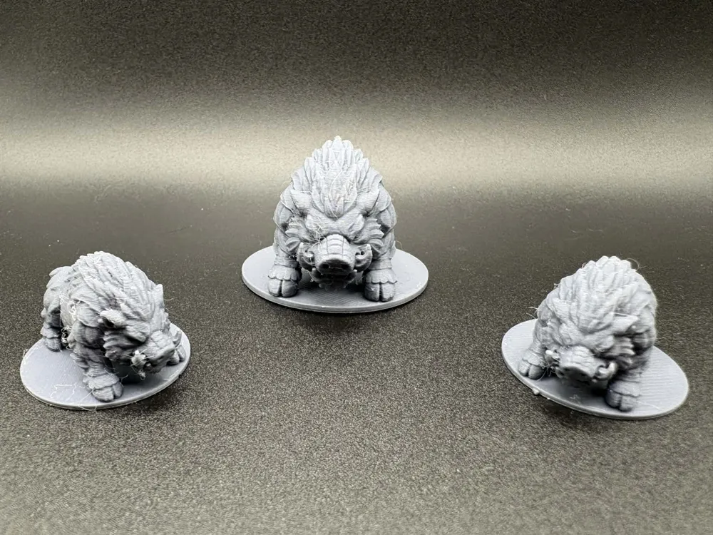 Dire Boar - Tabletop Miniature (Removable Base) - Free 3D Print Model ...