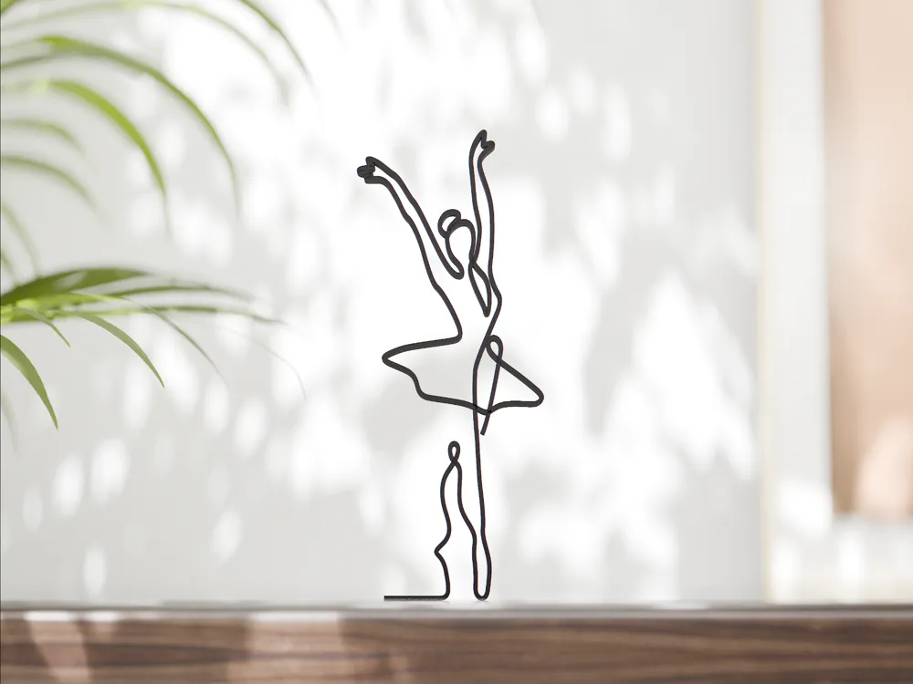 Ballerina One Line Art by Onur - MakerWorld