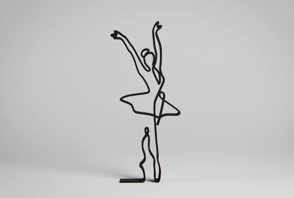 Ballerina One Line Art by Onur - MakerWorld
