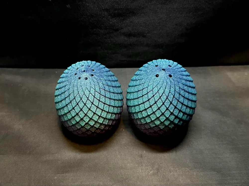 Detailed Dragon Egg Salt & Pepper Set Remixed by BATTCAVE MakerWorld: Download Free 3D Models