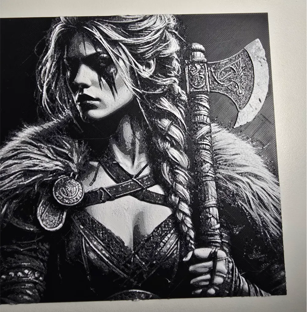 Viking-woman Hueforge by rob - MakerWorld