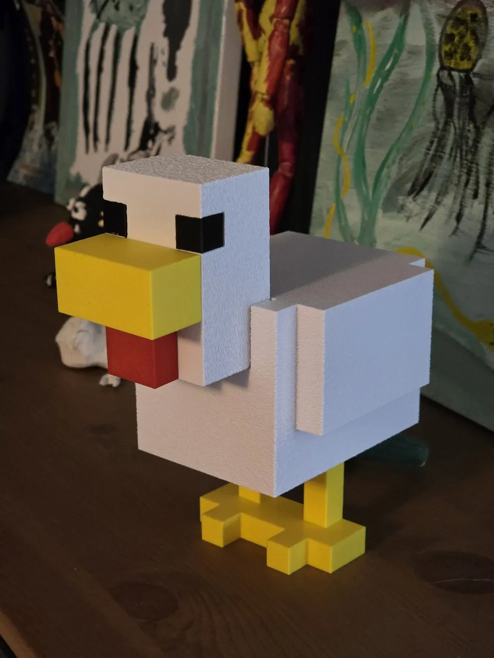 Minecraft Chicken – No AMS / support, multipart - Free 3D Print Model ...