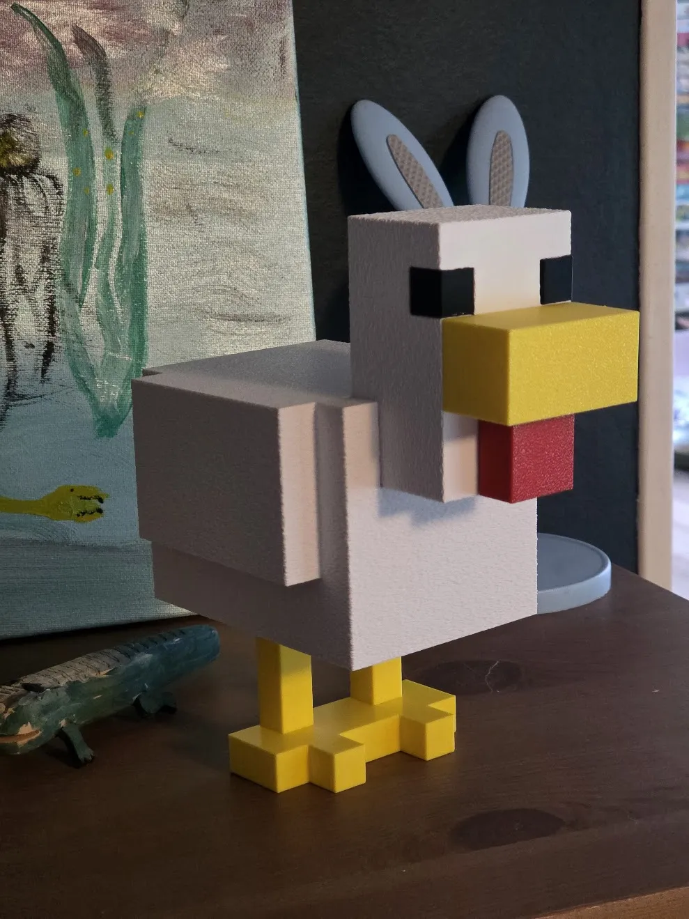 Minecraft Chicken – No AMS / support, multipart - Free 3D Print Model ...