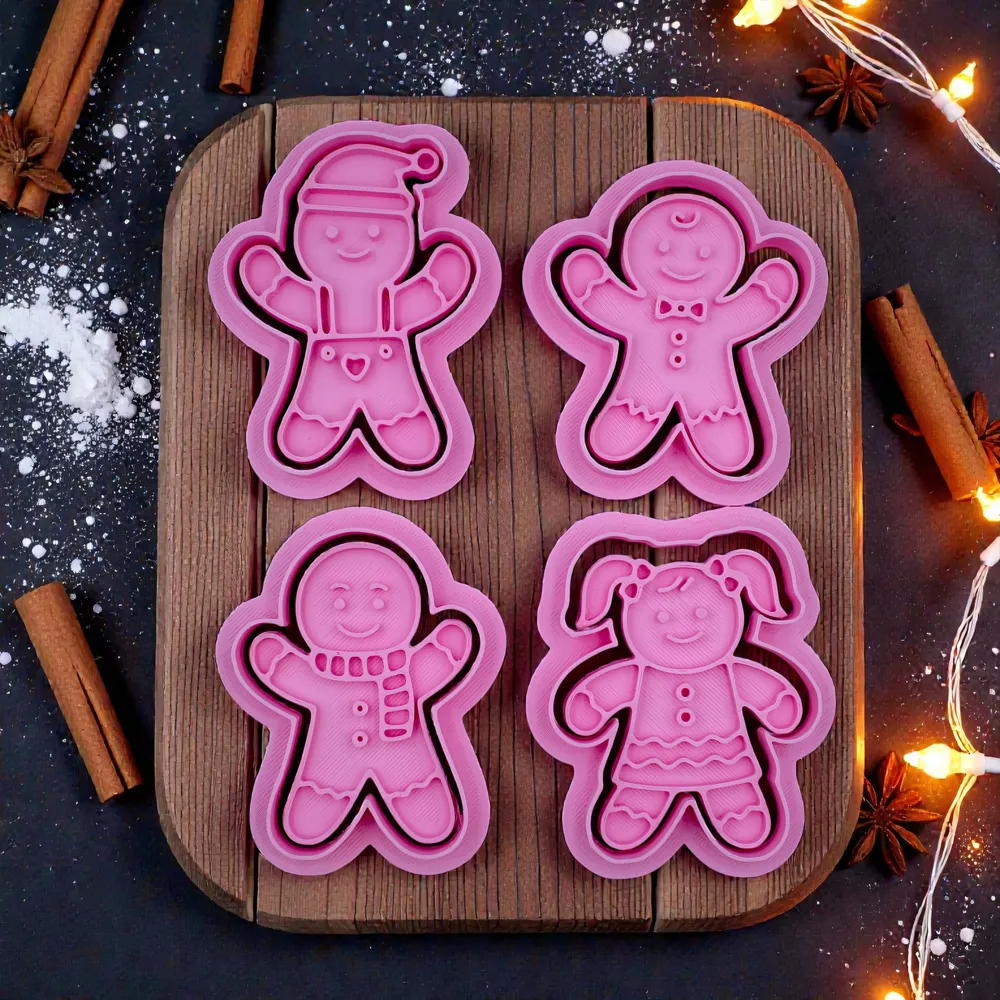 4-Piece Gingerbread Cookie Cutter Set Christmas by SparkStore ...