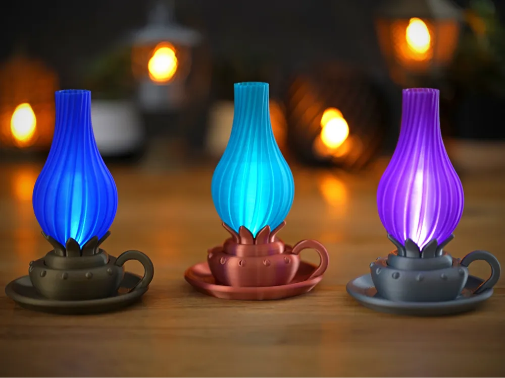 Antique Oil Lamp - Tea Light by Maxx Design MakerWorld: Download Free 3D Models