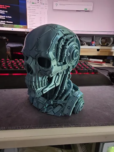 mecha head bust - Free 3D Print Model - MakerWorld