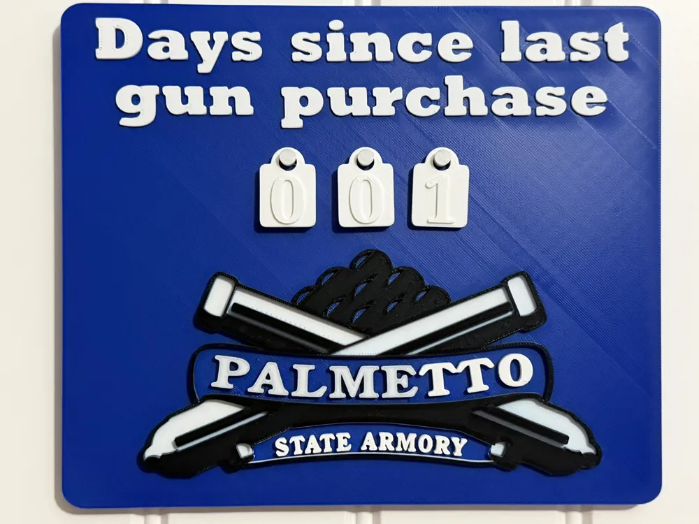PSA - Days since last gun purchase - Free 3D Print Model - MakerWorld