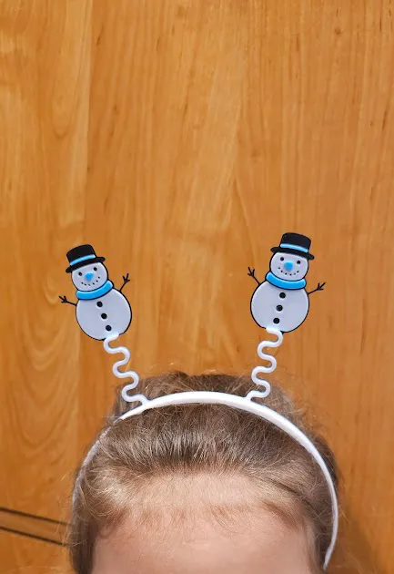 Christmas Eve Hair band - snowman wth scarf NO AMS by Emashi - MakerWorld