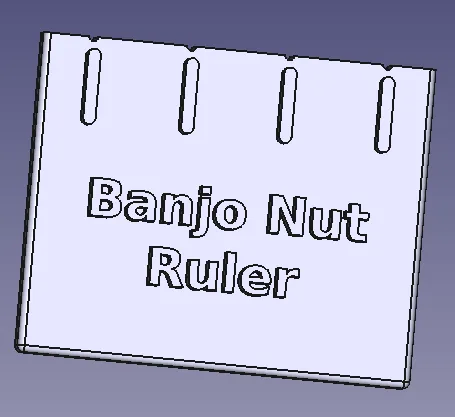Banjo Nut Ruler (Deering) by user_1113379433 - MakerWorld