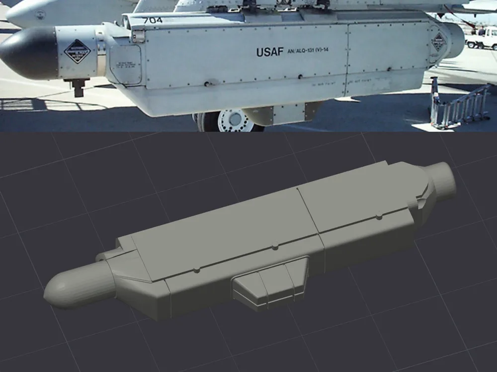 ALQ131 Electronic Countermeasures (ECM) Pod SIMPLE - Free 3D Print ...