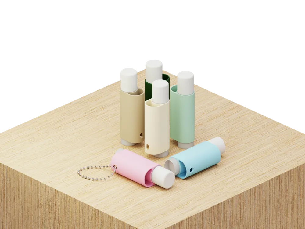 Chapstick keychain, An anti-rolling design by KTX992 - MakerWorld