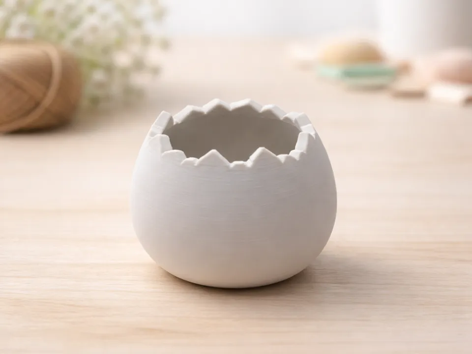 Eggshell Bowl Minimal Easter Nest - Free 3D Print Model - MakerWorld