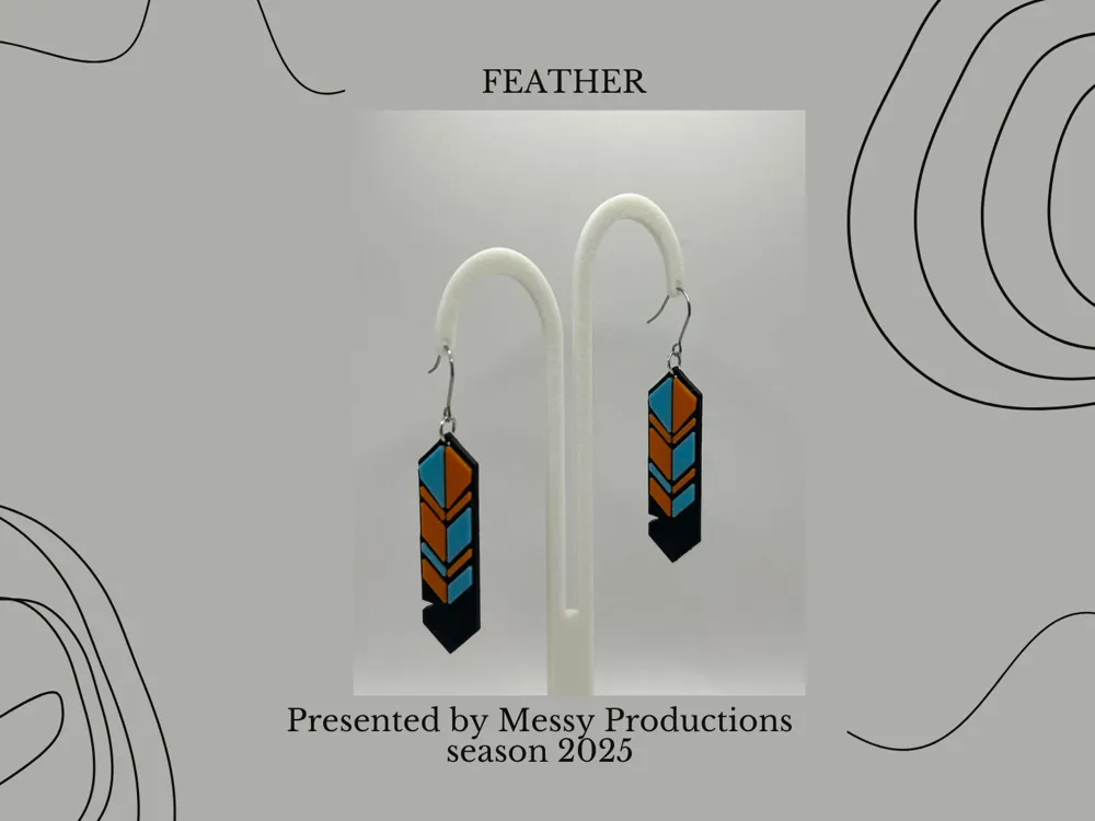 Feather Earrings by Messy Productions - MakerWorld