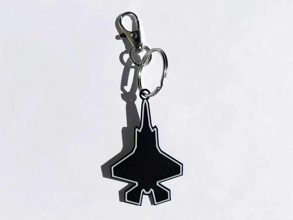Airplane Keychain F35 Dual Color - Free 3D Print Model - MakerWorld
