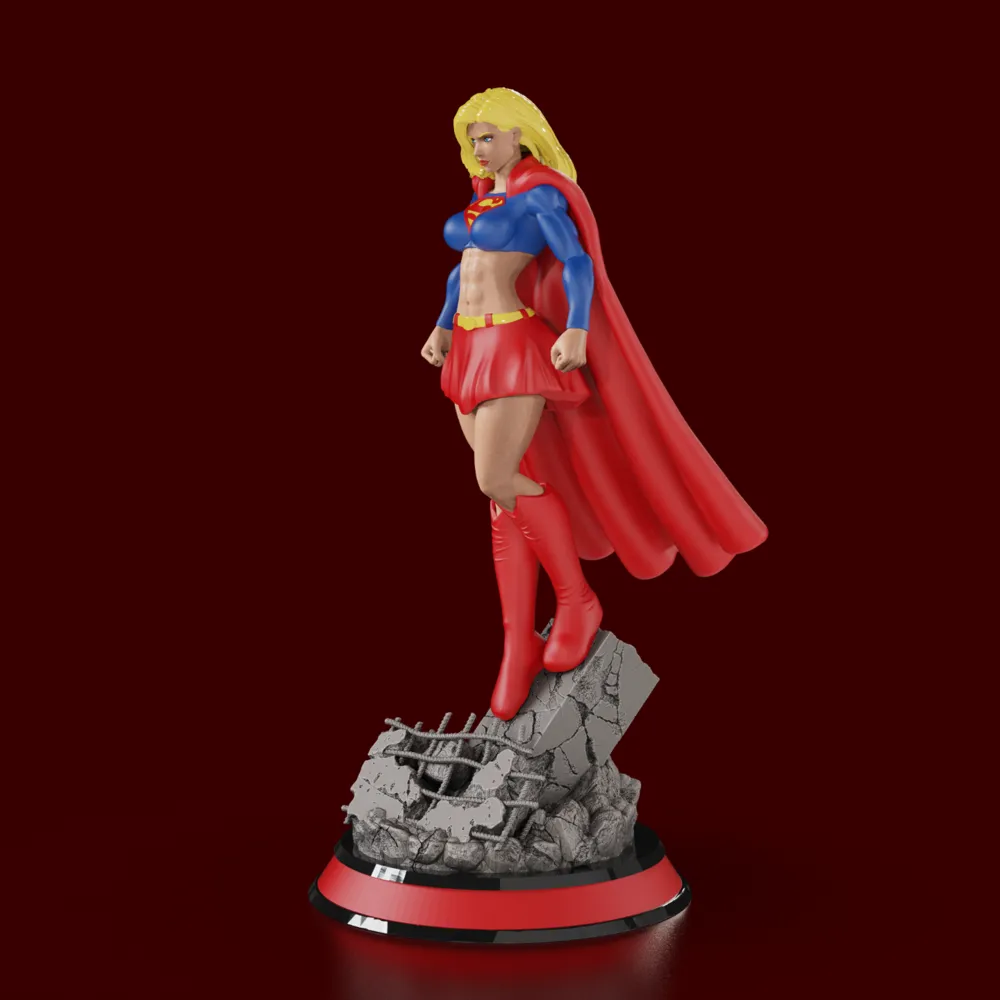 Supergirl Bombshell (Pin-Up) 2 Prints color / non by SC Studios ...