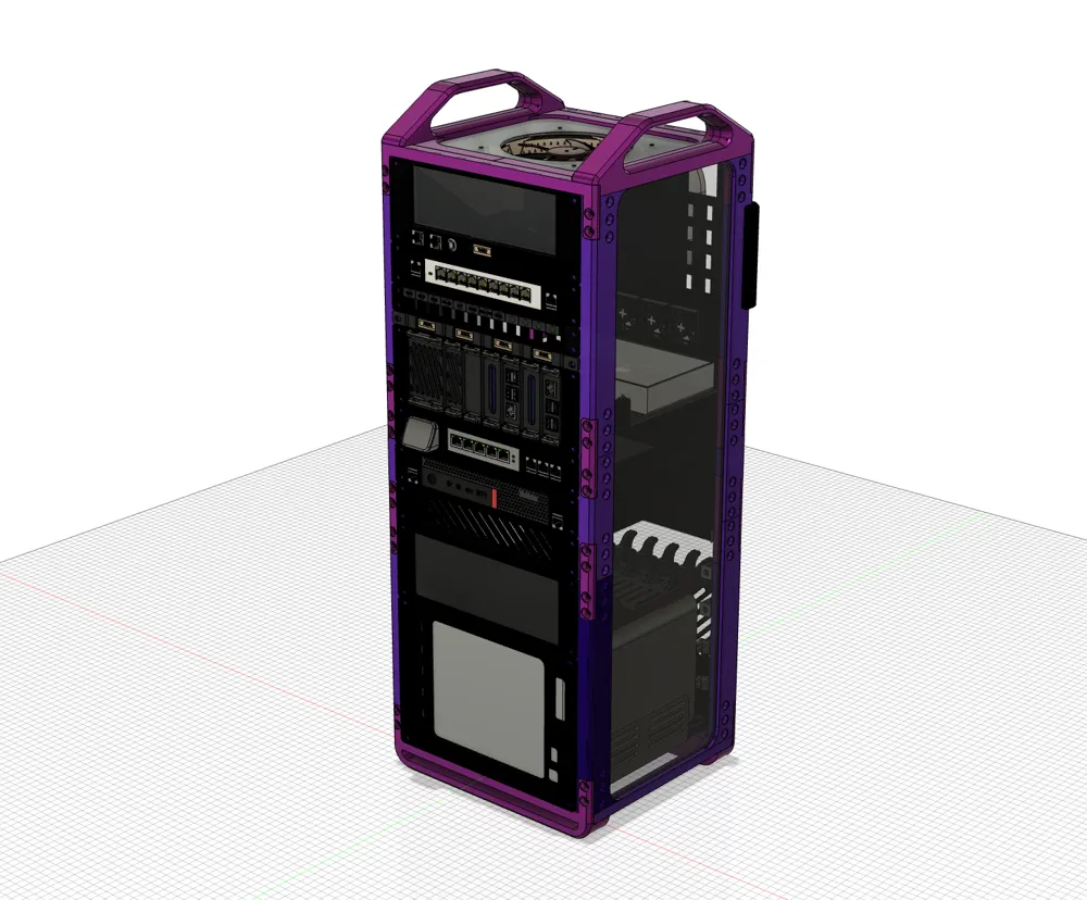 KWS Rack - Modular Heavy‑Duty 10‑Inch Homelab Rack by Ilan Kushnir ...