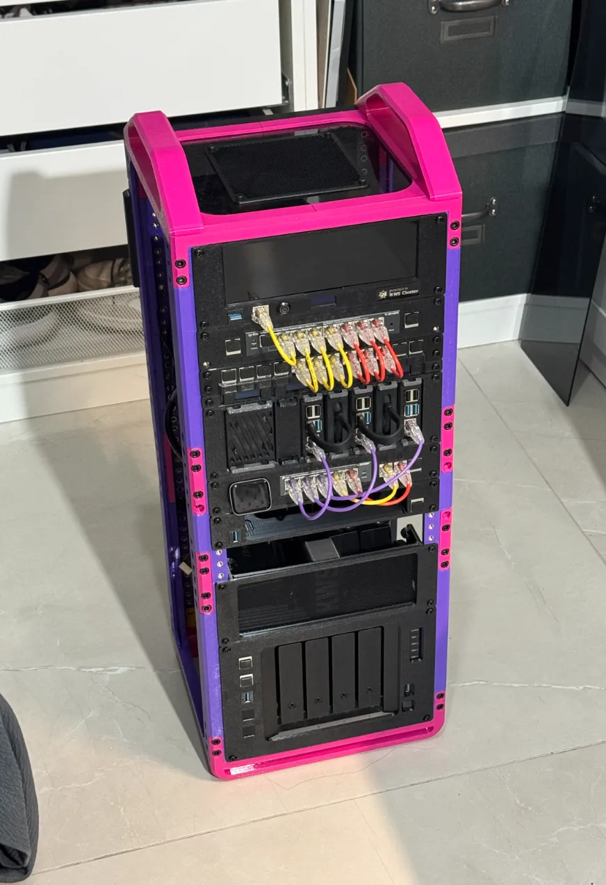 KWS Rack v.2 - Heavy‑Duty 10‑Inch Homelab Rack - Free 3D Print Model ...