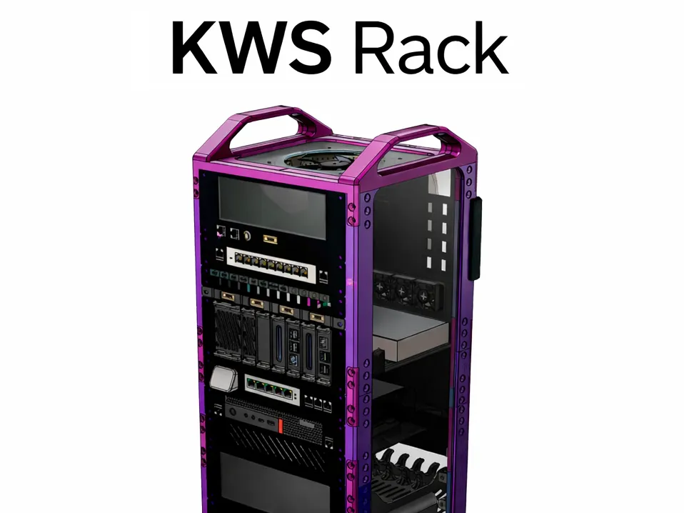 KWS Rack v.2 - Heavy‑Duty 10‑Inch Homelab Rack - Free 3D Print Model ...